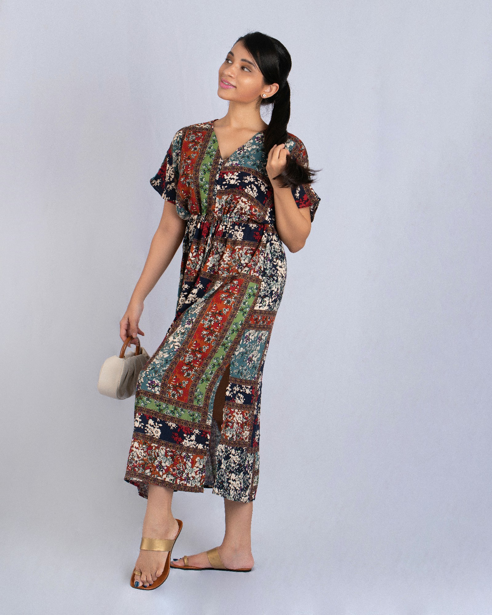 Detailed Midi Dress - Ellcee Clothing